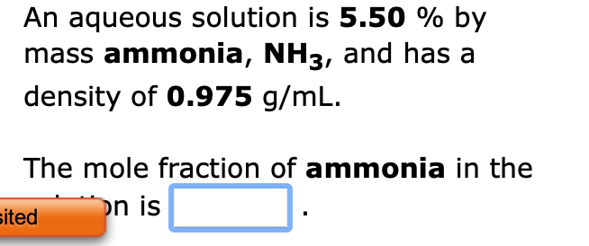 Solved The mole fraction of zinc iodide, ZnI2, in an aqueous | Chegg.com
