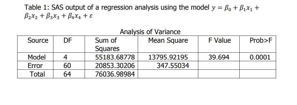 Solved Refer to Table 1 and answer the following questions. | Chegg.com