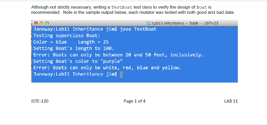 Solved ISTE-120 Lab 11: Inheritance Exercise 1 - Creating | Chegg.com