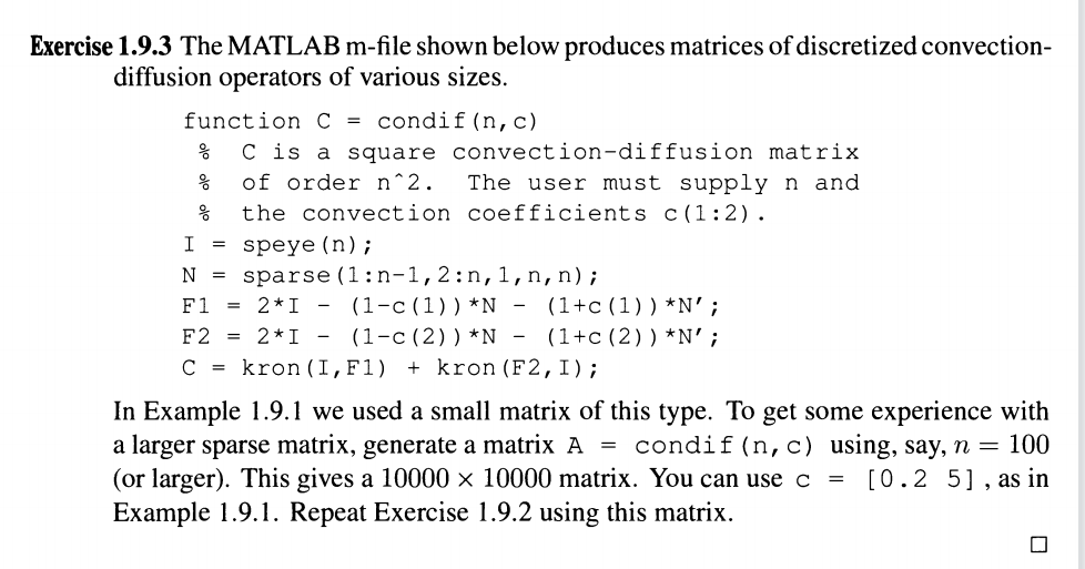 Solved [Q2] (Section 1.6/1.9: Sparse Systems; Example 1.9.1) | Chegg.com