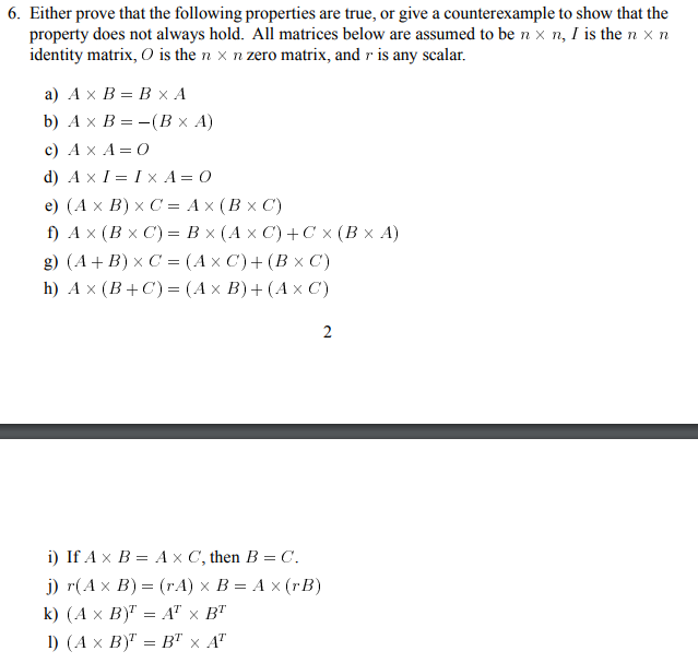 Solved The commutator product, or matrix cross product of | Chegg.com