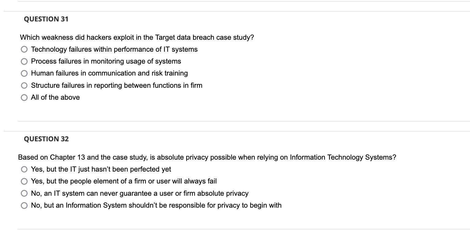 Solved Which weakness did hackers exploit in the Target data | Chegg.com