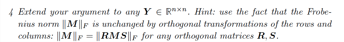 THEOREM 4.5 (Best Low-rank Approximation). Let Y | Chegg.com