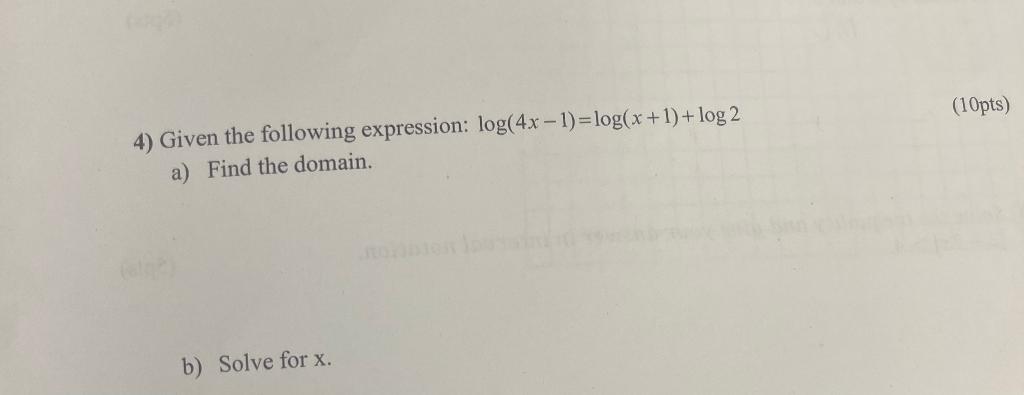 4) Given the following expression: | Chegg.com