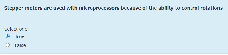 Solved Stepper motors are used with microprocessors because | Chegg.com