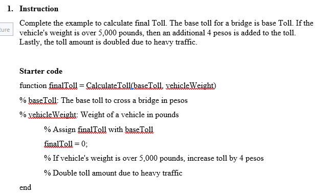 Solved 1. Instruction Complete the example to calculate | Chegg.com