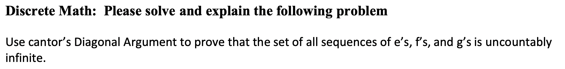 Solved Discrete Math: Please solve and explain the following | Chegg.com