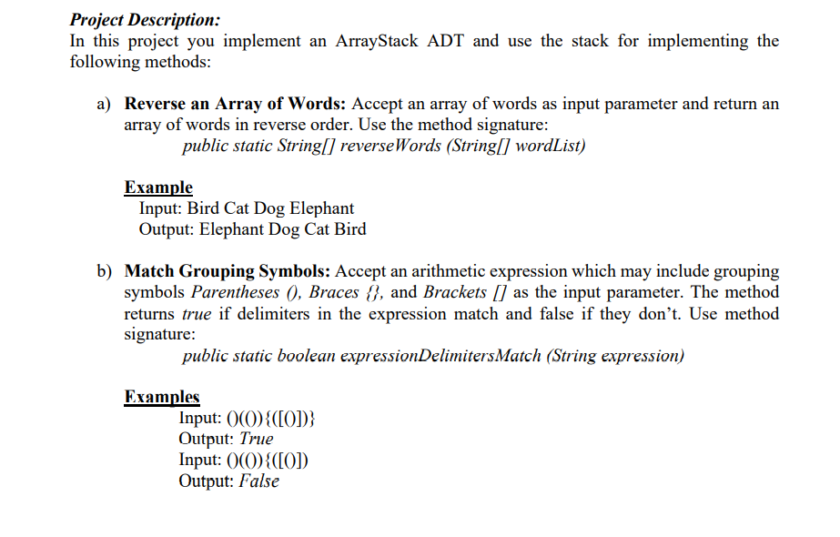 Solved Project Description: In this project you implement an | Chegg.com