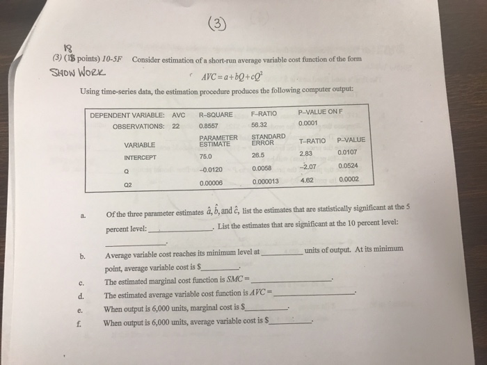 Solved Consider estimation of a short-run average variable | Chegg.com