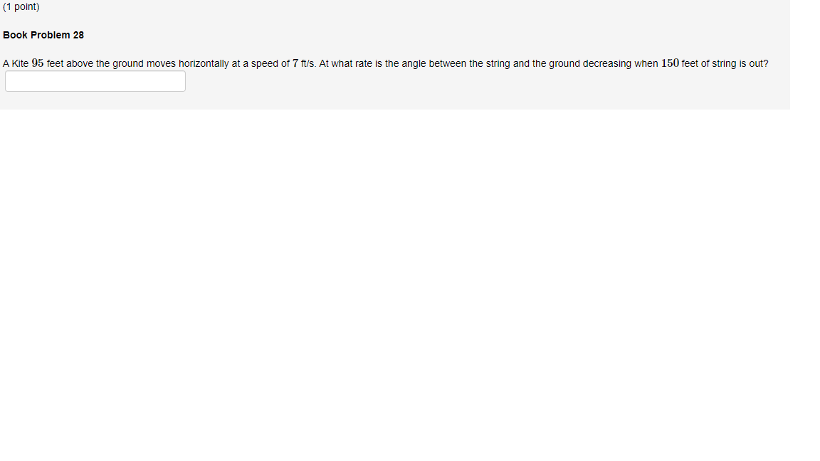 Solved Kite 95 feet above the ground moves horizontally at a | Chegg.com
