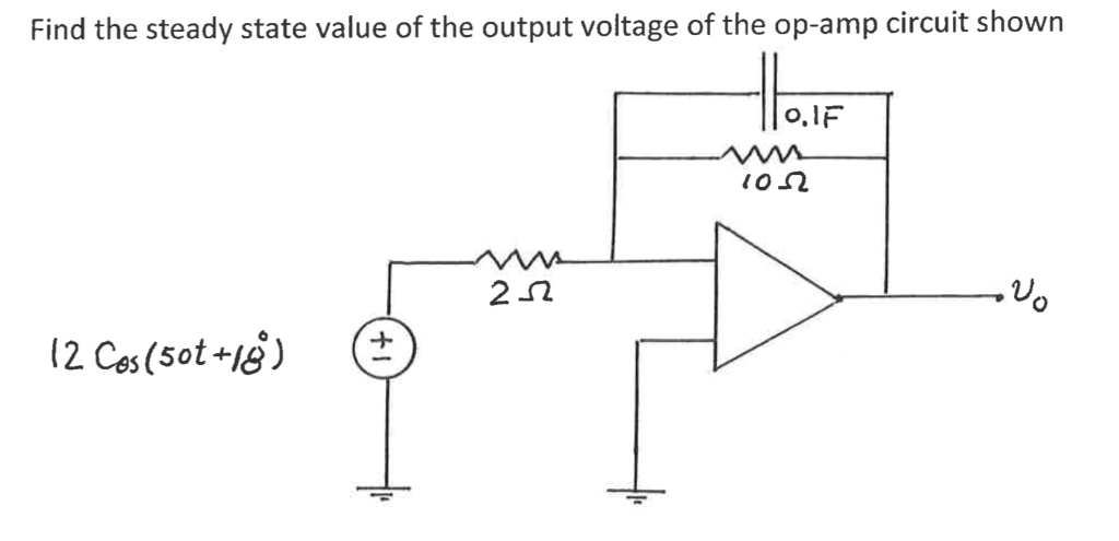 Solved Find the steady state value of the output voltage of | Chegg.com