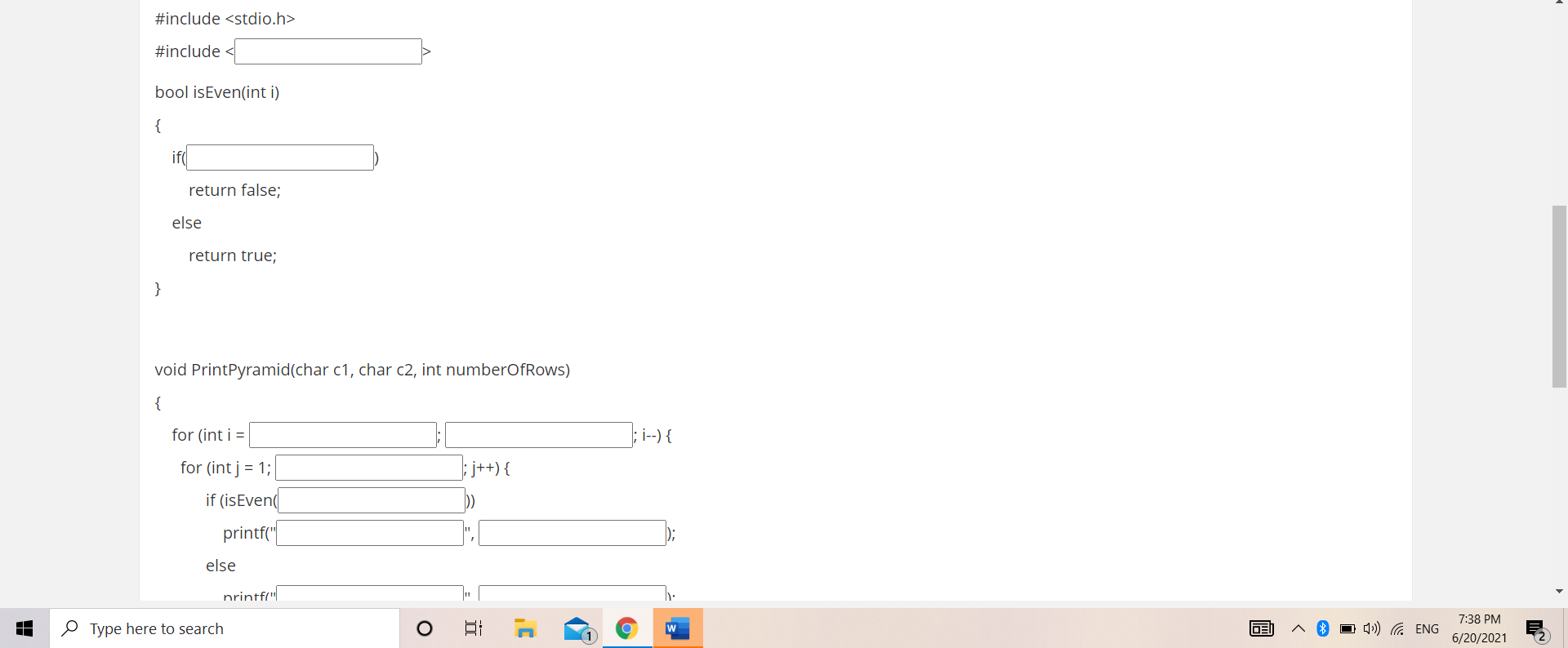 Solved Complete the function below so that takes in an | Chegg.com