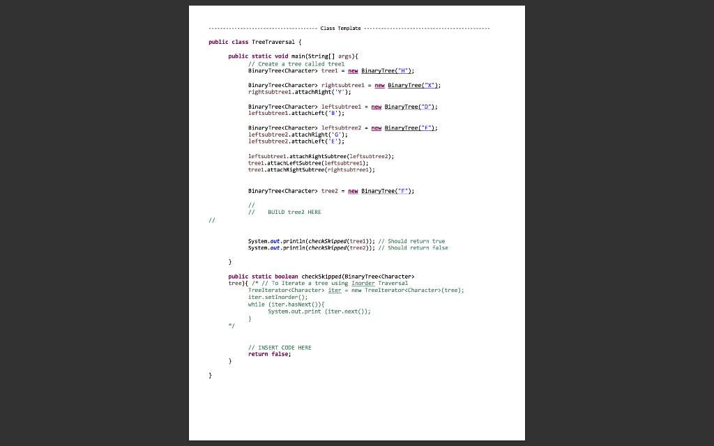 Solved BinaryTree.java: Ready Today at 5:27 PM 2 | Chegg.com