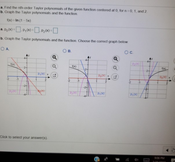 Solved . Find the nth-order Taylor polynomials of the given | Chegg.com