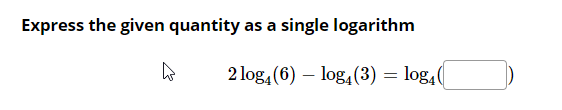 Solved Express the given quantity as a single logarithm W 2 | Chegg.com