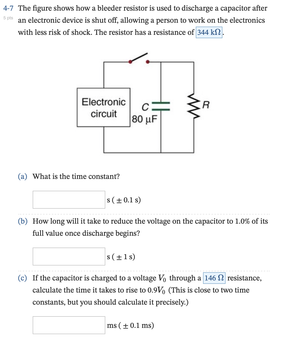 Solved The figure shows how a bleeder resistor is used to | Chegg.com
