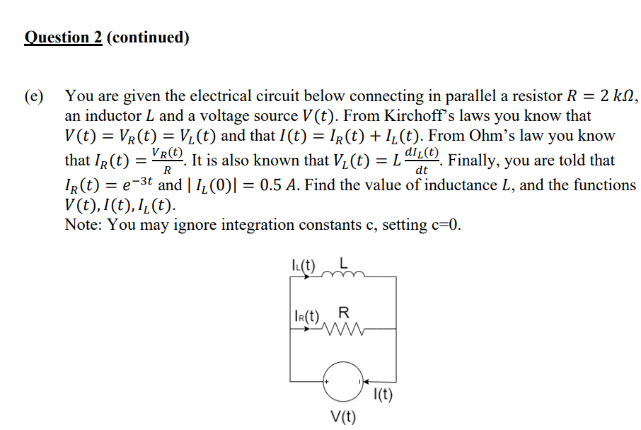 Solved You are given the electrical circuit below connecting | Chegg.com