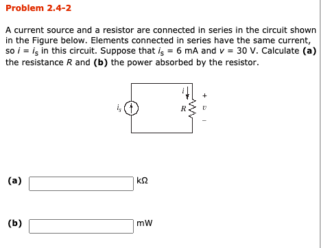 Solved Problem 2.4-2 A current source and a resistor are | Chegg.com