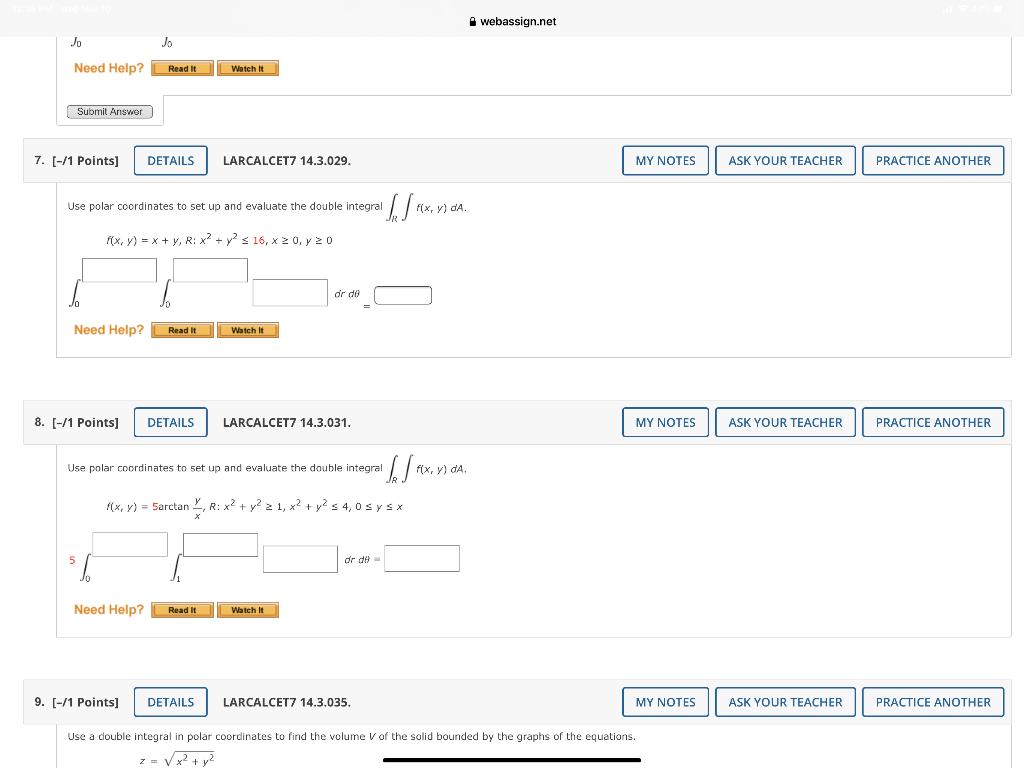 Solved webassign.net Jo Jo Need Help? Read It Watch it | Chegg.com