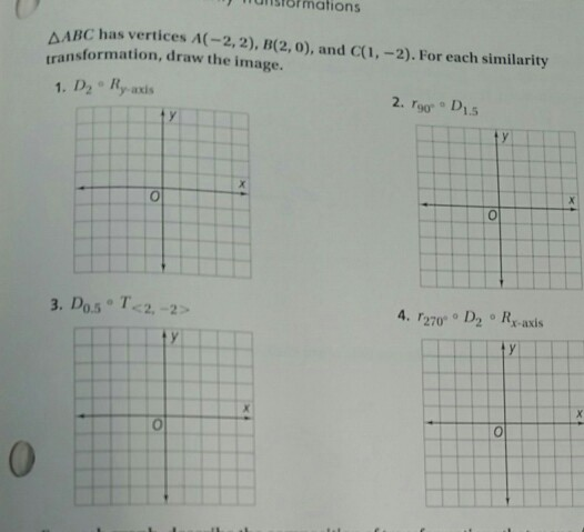 Solved nunstormations ABC has vertices A(-2,2), B(2,0), and | Chegg.com