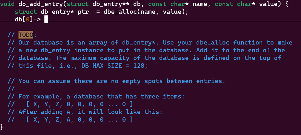 void do_add_entry(struct db_entry** ﻿db, ﻿const char* | Chegg.com