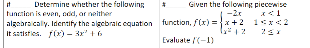 Solved #. Determine whether the following # Given the | Chegg.com