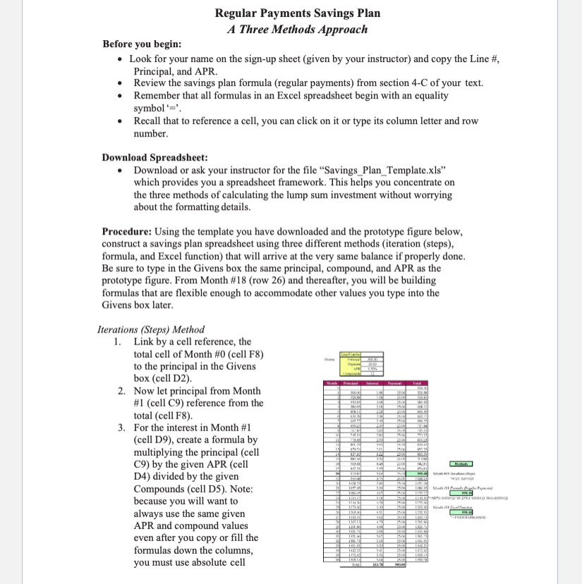 Regular Payments Savings Plan A Three Methods | Chegg.com