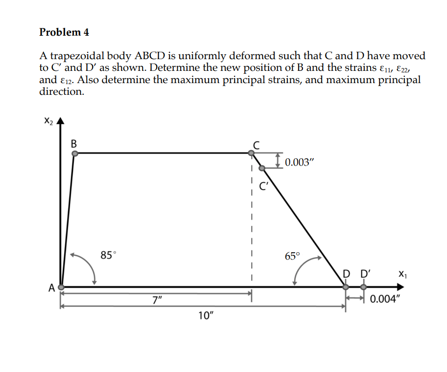 Solved Problem 4A trapezoidal body ABCD is uniformly | Chegg.com