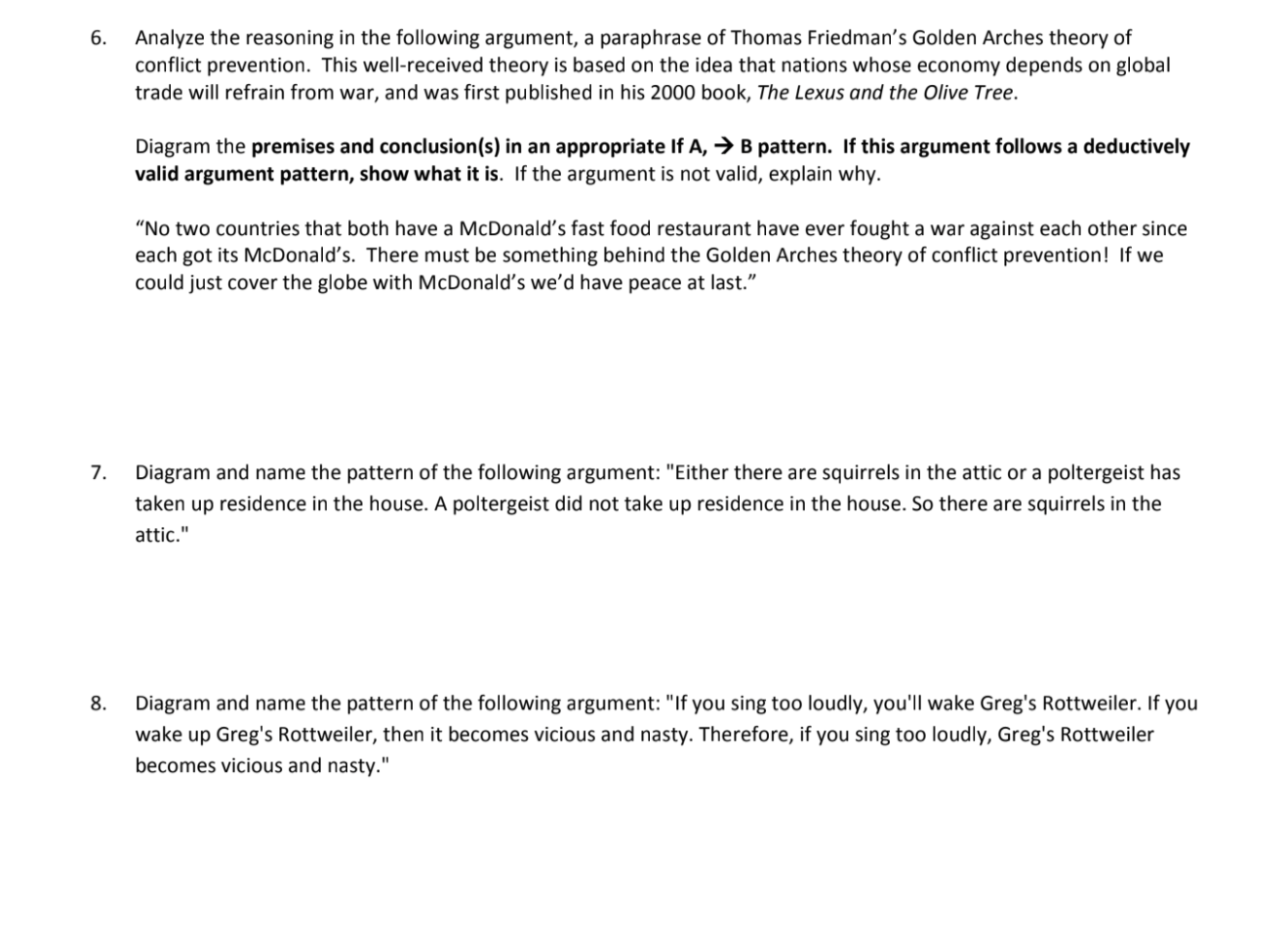 Analyze the reasoning in the following argument, a | Chegg.com