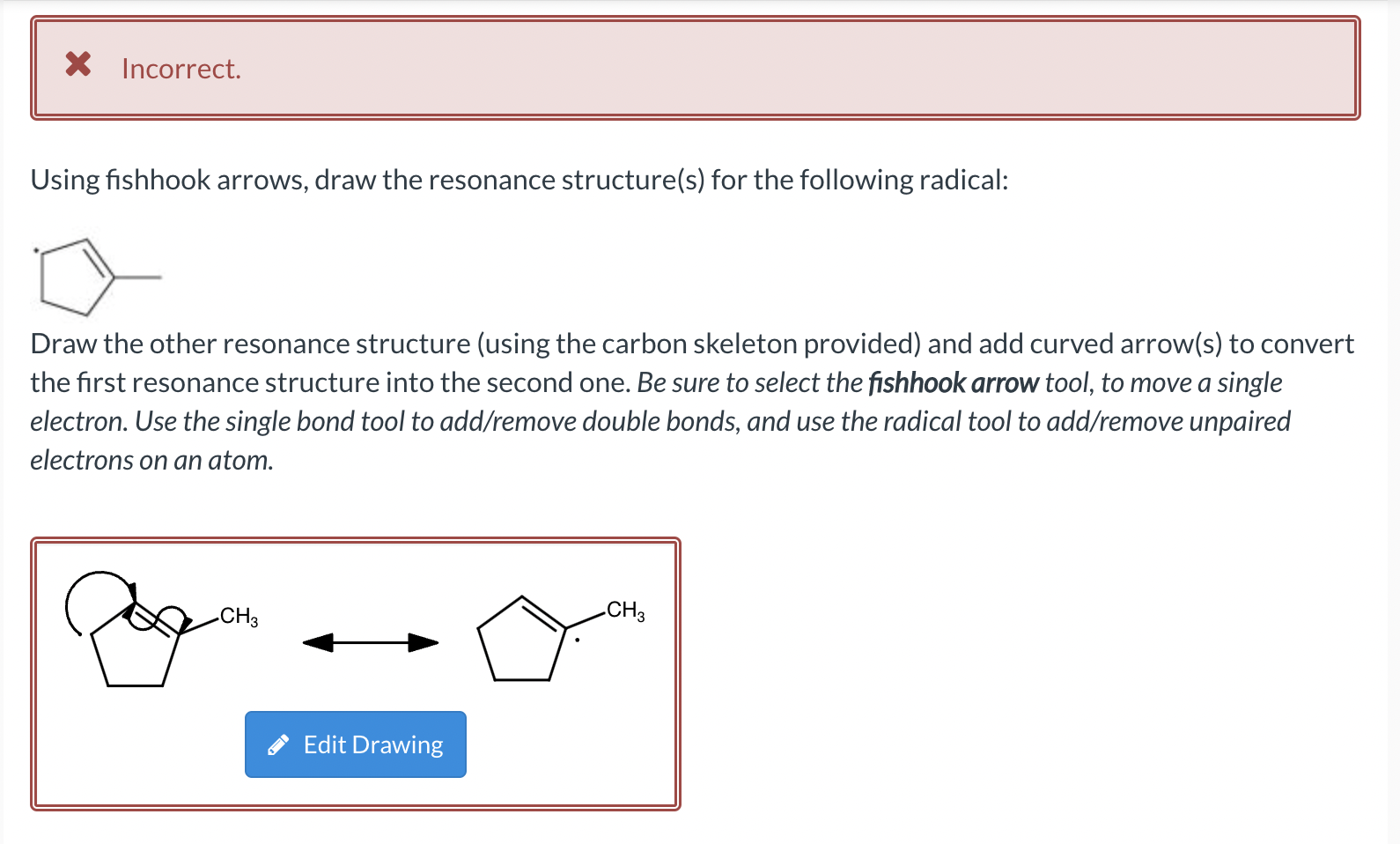 Solved Using fishhook arrows, draw the resonance | Chegg.com