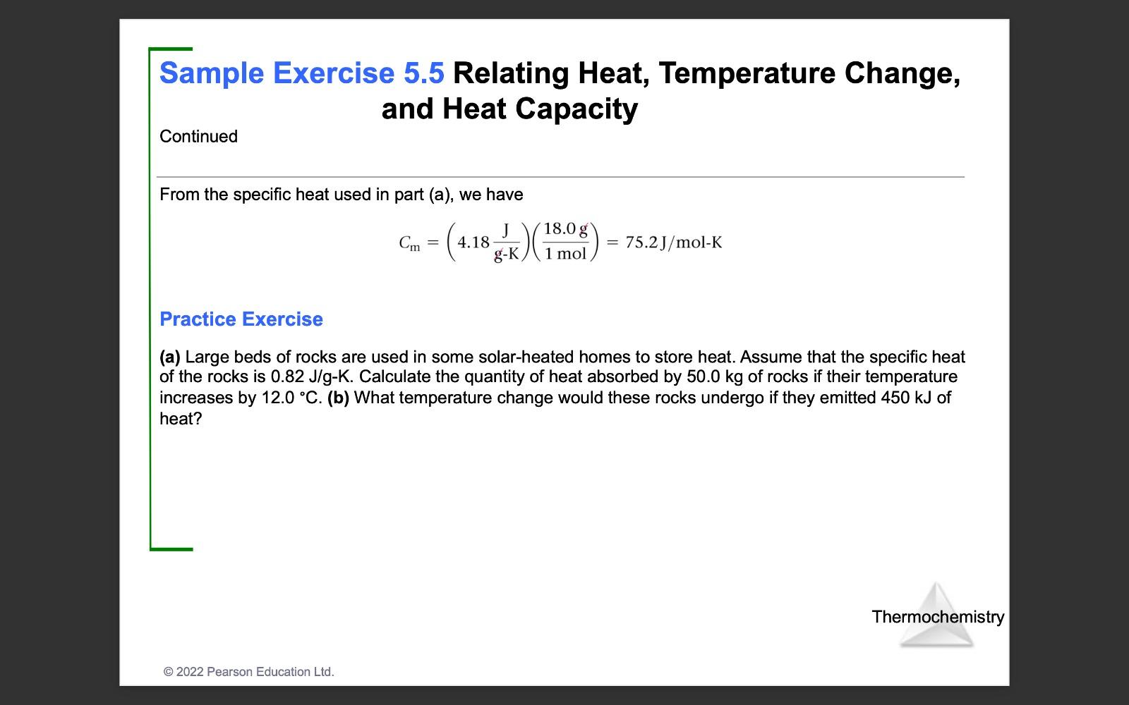 Solved Sample Exercise 5.5 Relating Heat, Temperature | Chegg.com