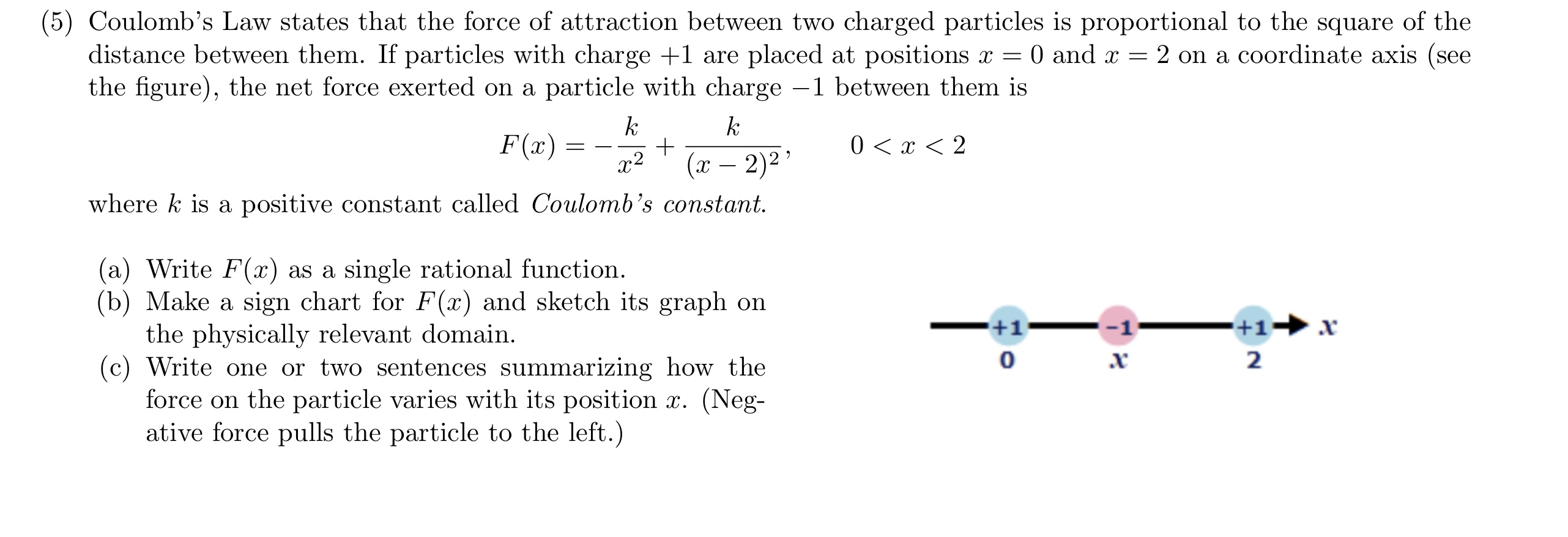 Solved (5) Coulomb's Law states that the force of attraction | Chegg.com