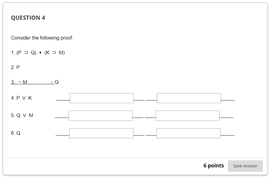 Consider the following proof: 1. B∙(C⊃D) 2. | Chegg.com