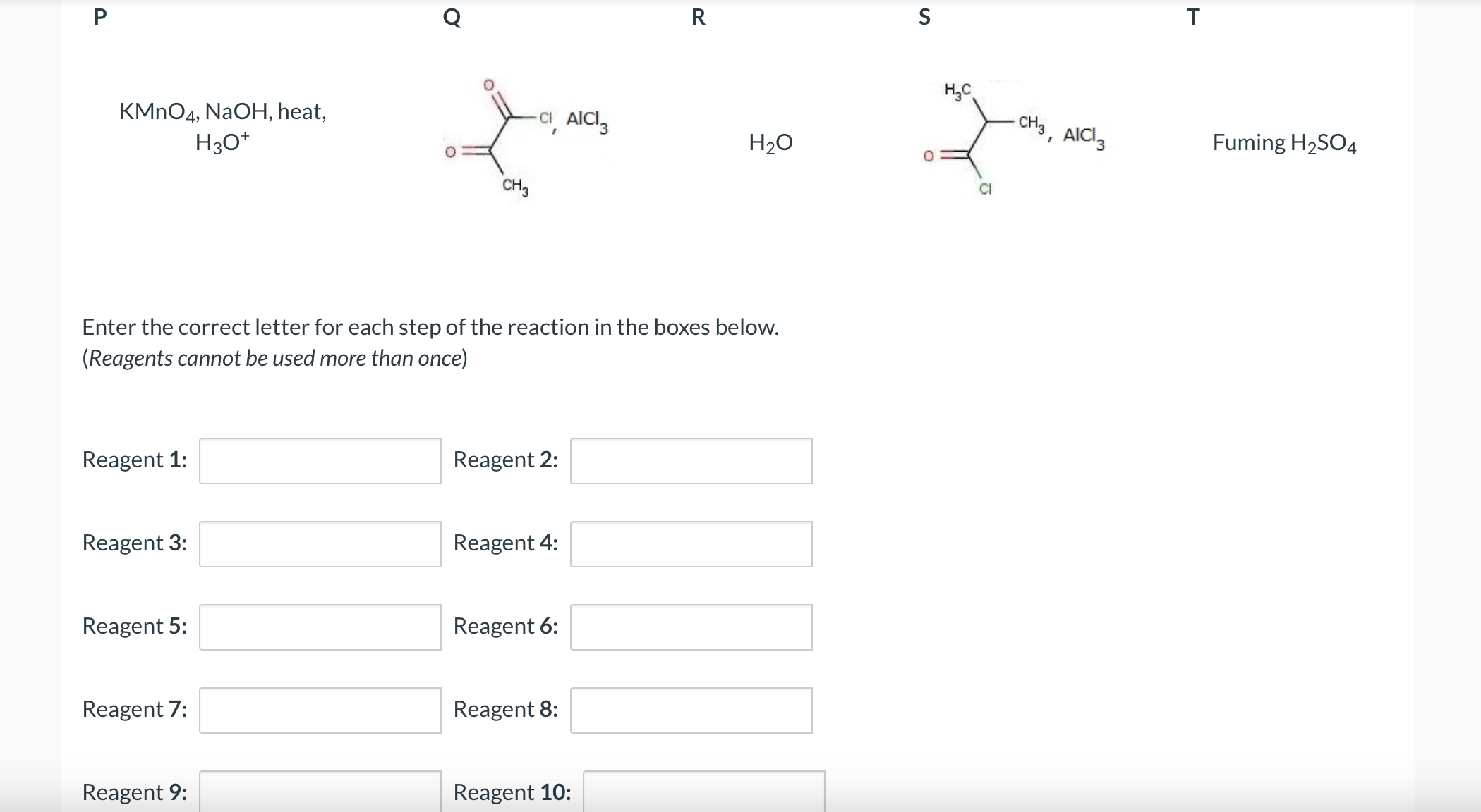 Solved Identify the reagents necessary to accomplish each of | Chegg.com