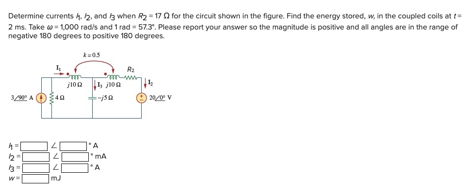 Solved Determine currents η1ℓ2, and l3 when R2=17Ω for the | Chegg.com