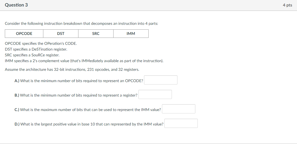 Solved Consider the following instruction breakdown that | Chegg.com