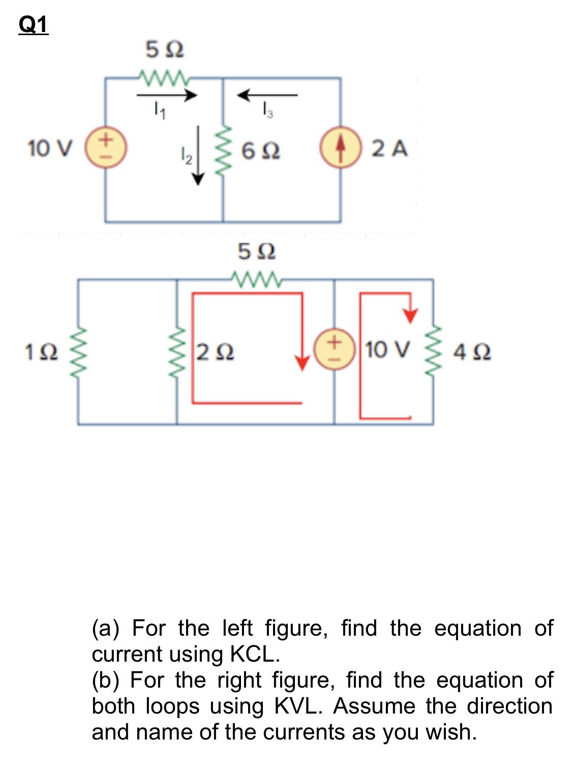 Solved (a) For the left figure, find the equation of current | Chegg.com