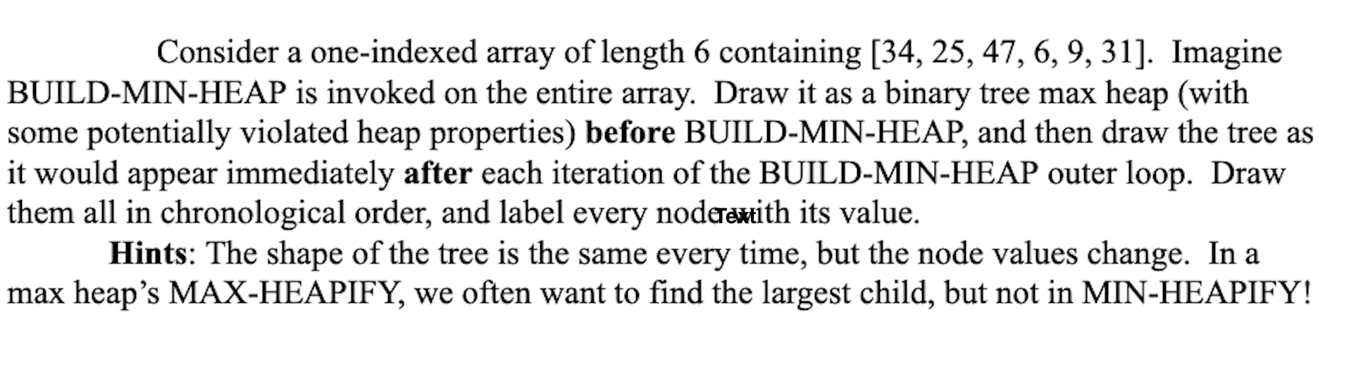 Solved Consider a one-indexed array of length 6 containing | Chegg.com Solved Consider a one-indexed array of length 6 containing | Chegg.com