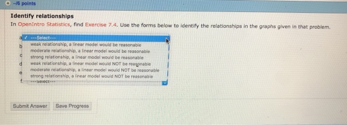 Solved -/6 points Identify relationships In Openintro | Chegg.com