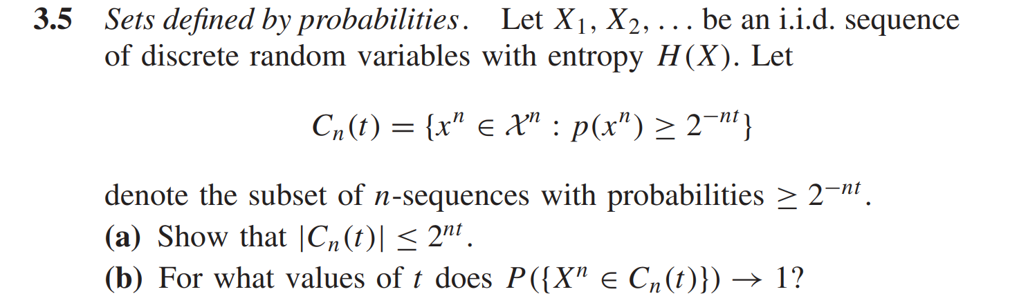 Solved 3.5 Sets defined by probabilities. Let X1, X2,... be | Chegg.com