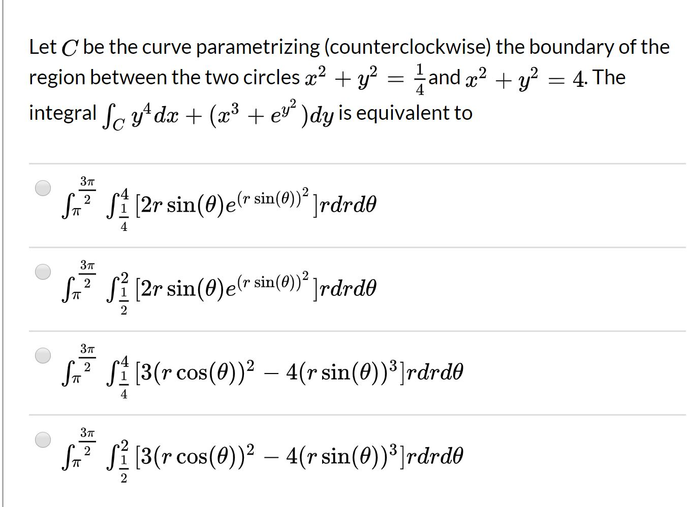 Solved Let C be the curve parametrizing (counterclockwise) | Chegg.com