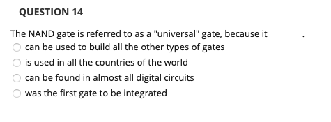 Solved QUESTION 9 When the inverted output of one gate is | Chegg.com
