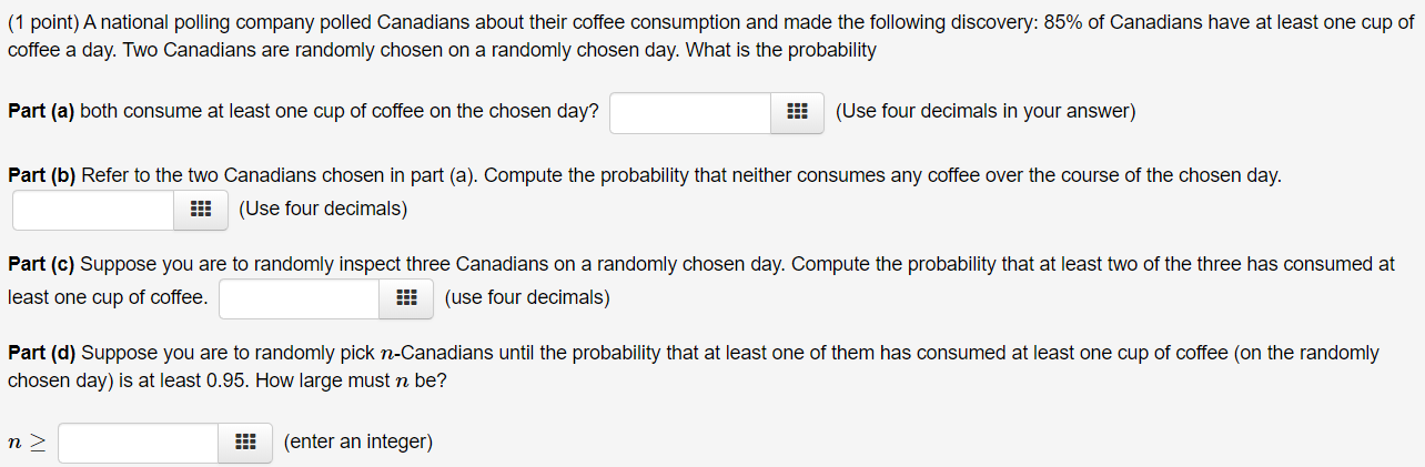 Solved A national polling company polled Canadians about | Chegg.com