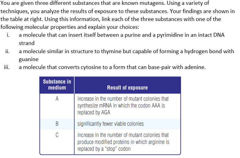 Solved You are given three different substances that are | Chegg.com