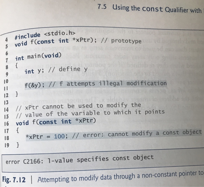 Solved I / Fig. 7.12: fig07_12.c 2 // 3 // Attempting to | Chegg.com