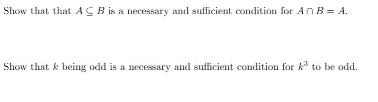 Solved Show that that A⊆B is a necessary and sufficient | Chegg.com
