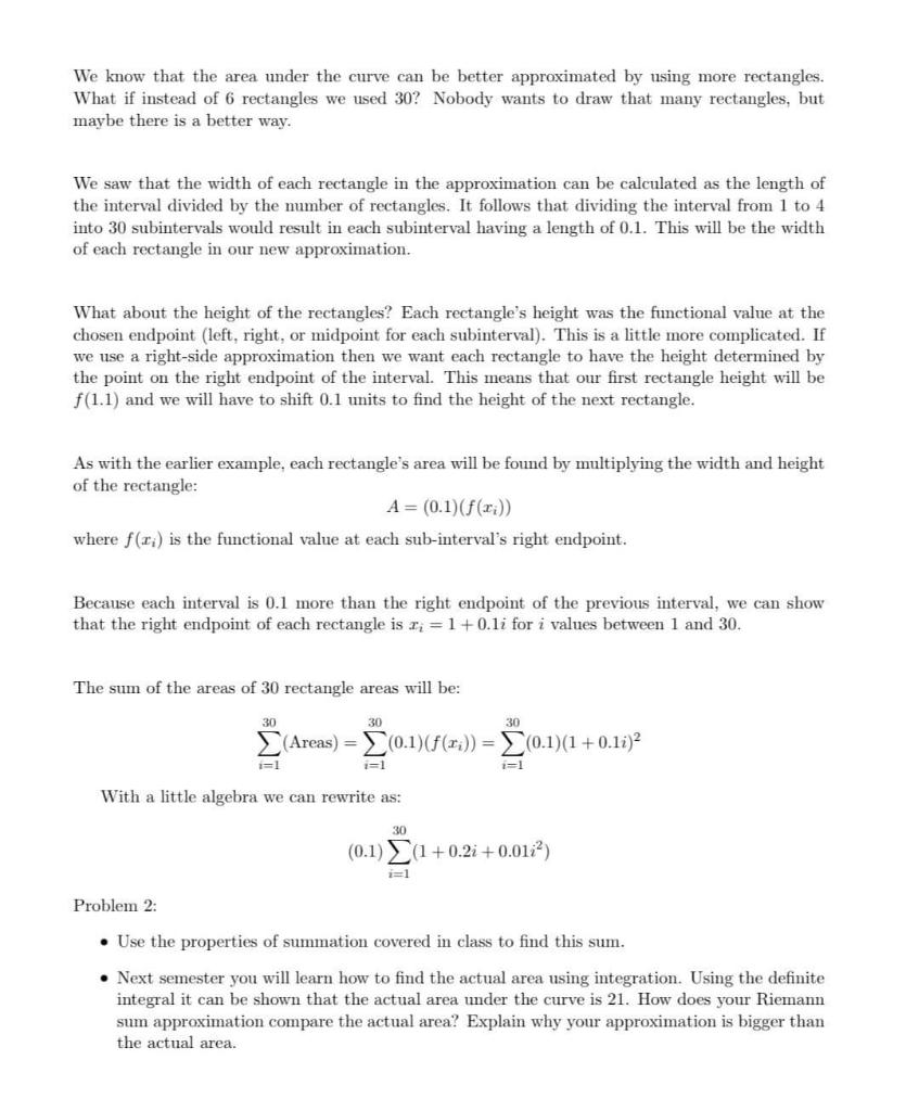 In calculus we approximate the area under a curve by | Chegg.com
