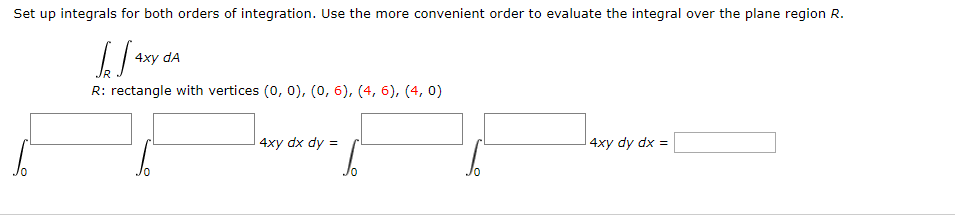 Solved Set up integrals for both orders of integration. Use | Chegg.com