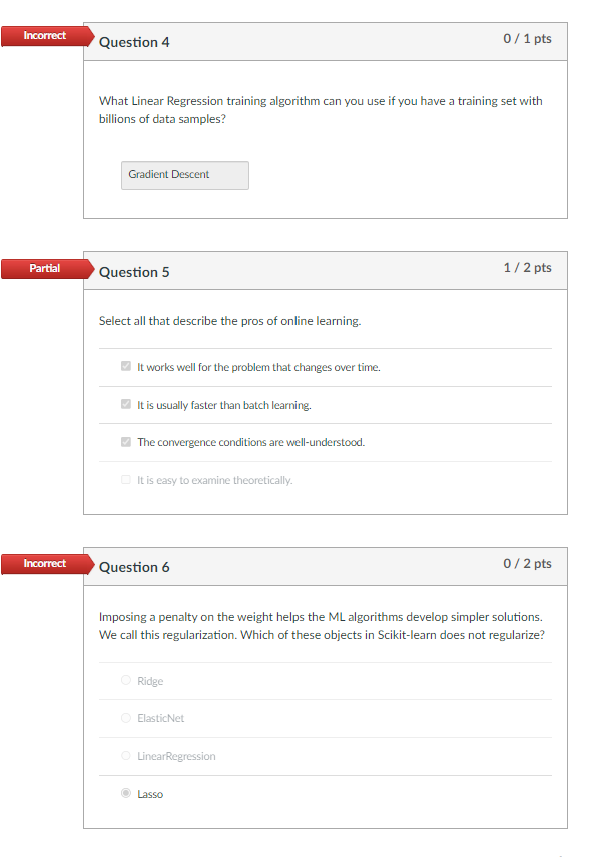 Solved What Linear Regression training algorithm can you use | Chegg.com