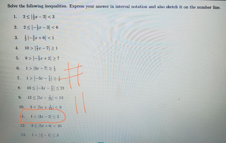 Solved Solve the following inequalities. Express your answer | Chegg.com